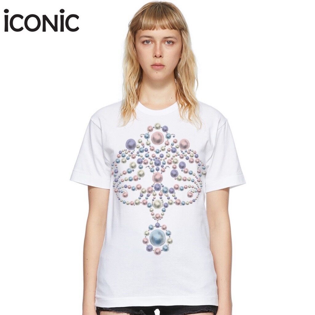 iCONiC PEARL T-SHIRT #6001 เสื้อยืด พิมพ์ลาย อัญมณี สีมุก ประจำเดือน ...