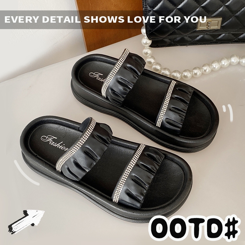 Sukky สินค้ามาใหม่ รองเท้าแตะยางแฟชั่นสำหรับคุณสาวๆ ดีไซน์เสริมความสูง ...