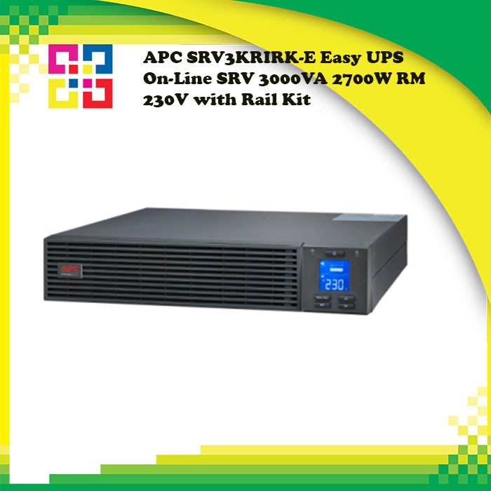 APC SRV3KRIRK-E Easy UPS On-Line SRV 3000VA 2700W RM 230V with Rail Kit ...