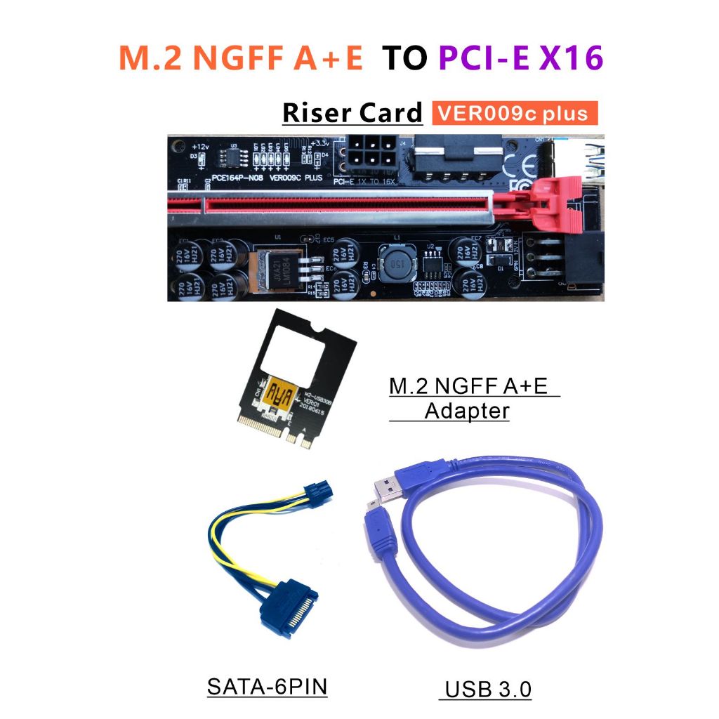 M.2 A+E WIFI TO PCIEX16 Riser Card | Shopee Thailand