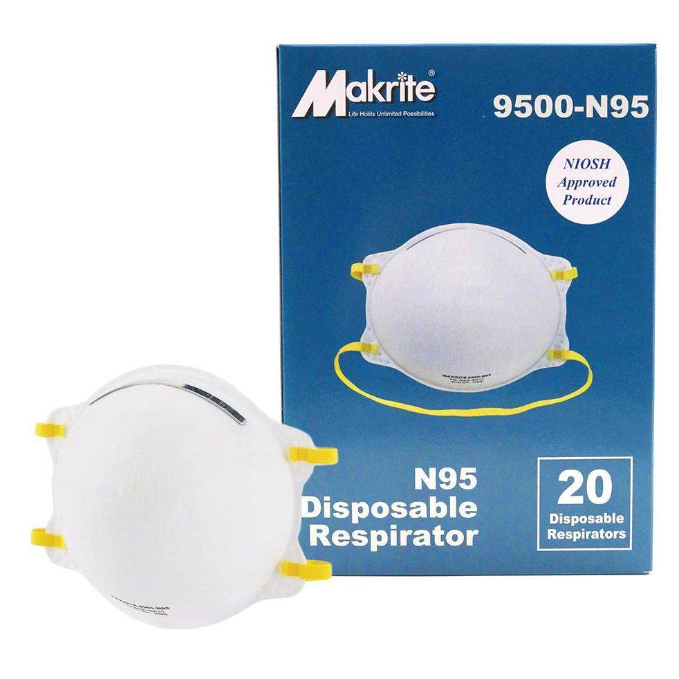 หน้ากากกันฝุ่น N95 Makrite รุ่น 9600-N95 ขายยกกล่อง 20 ชิ้น ตกชิ้นละ 39 บาท!! | Shopee Thailand