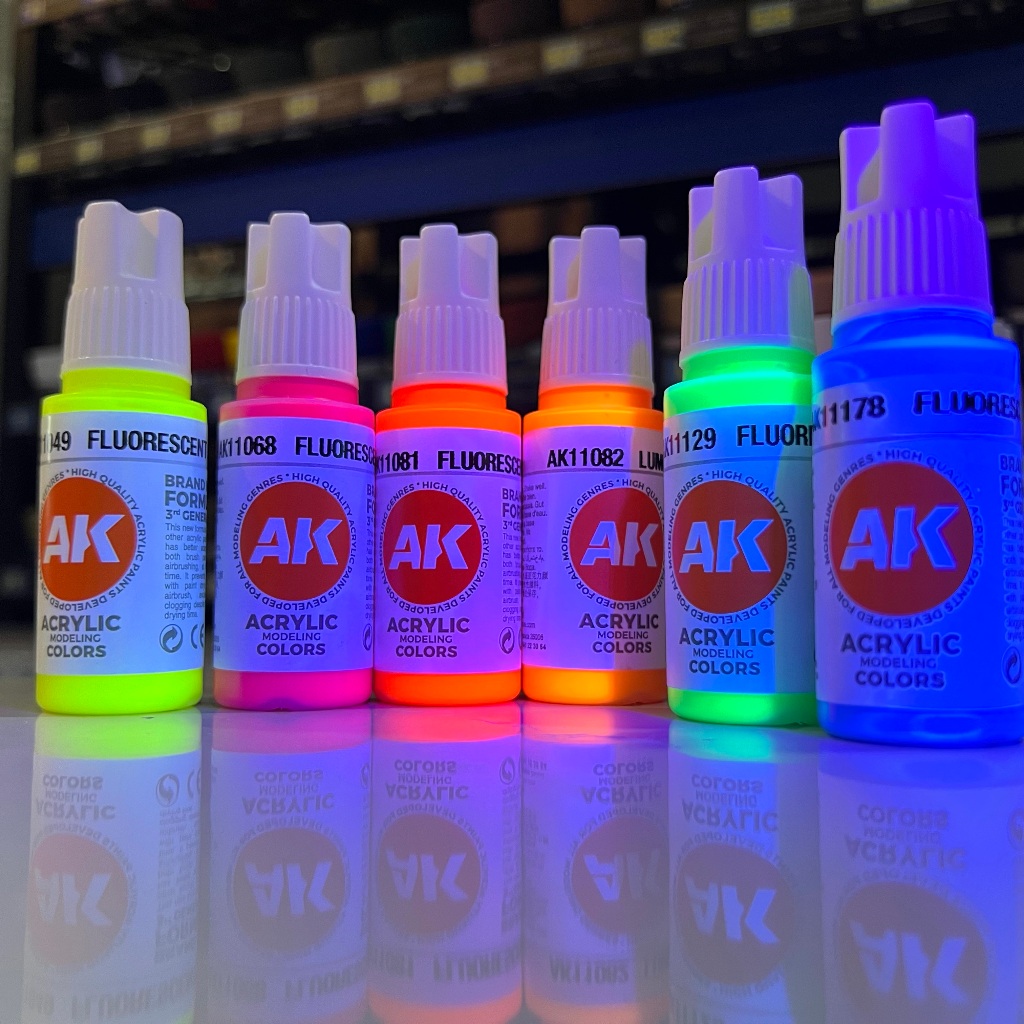 AK Interactive 3Gen. GENERAL Series Fluorescent สีอะคริลิคสูตรน้ำ ซีรี ...