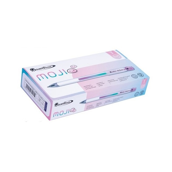 (12 ด้าม) ปากกาลูกลื่น Quantum Moji 0.29มม. หมึกน้ำเงิน | Shopee Thailand