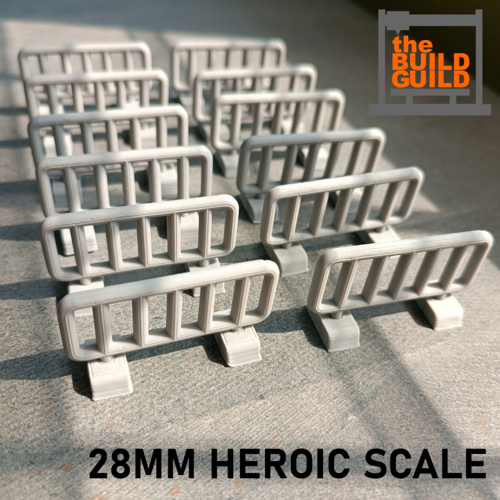 โมเดลแผงกั้นฝูงชนจำลอง [12ชิ้น] สเกลHeroic 28m Crowd Barriers in 28mm ...