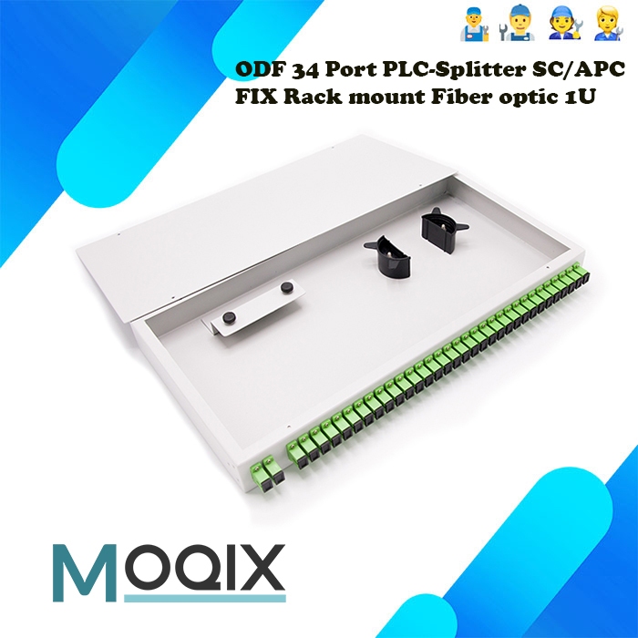 กล่องเก็บสาย ODF 34 Port PLC-Splitter SC/APC FIXt Fiber optic 1U(กล่องเปล่า+SC/APC adapter ...