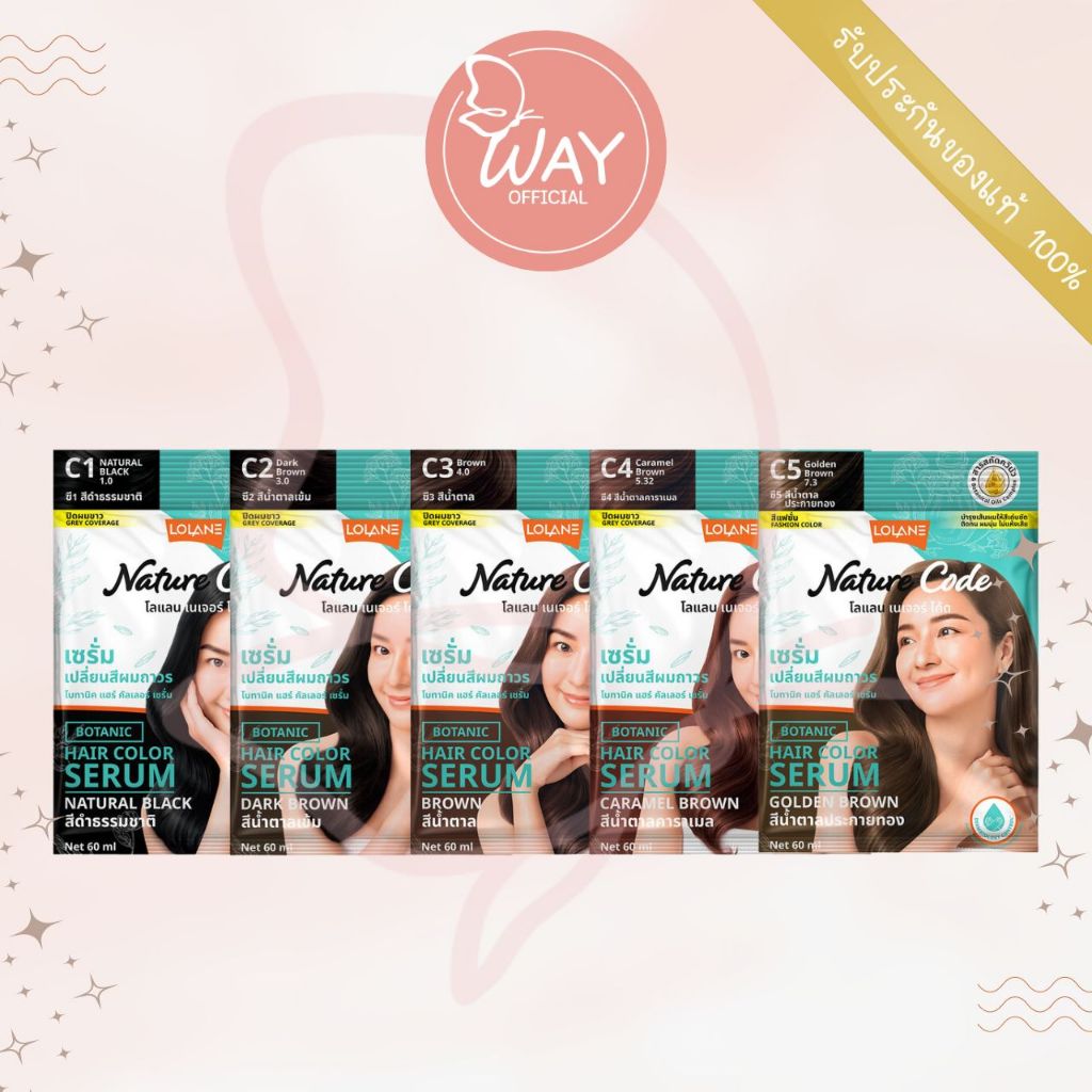 [EXP11/25][ซอง] โลแลน เนเจอร์ โค้ด โบทานิค แฮร์ คัลเลอร์ เซรั่ม 60g ...