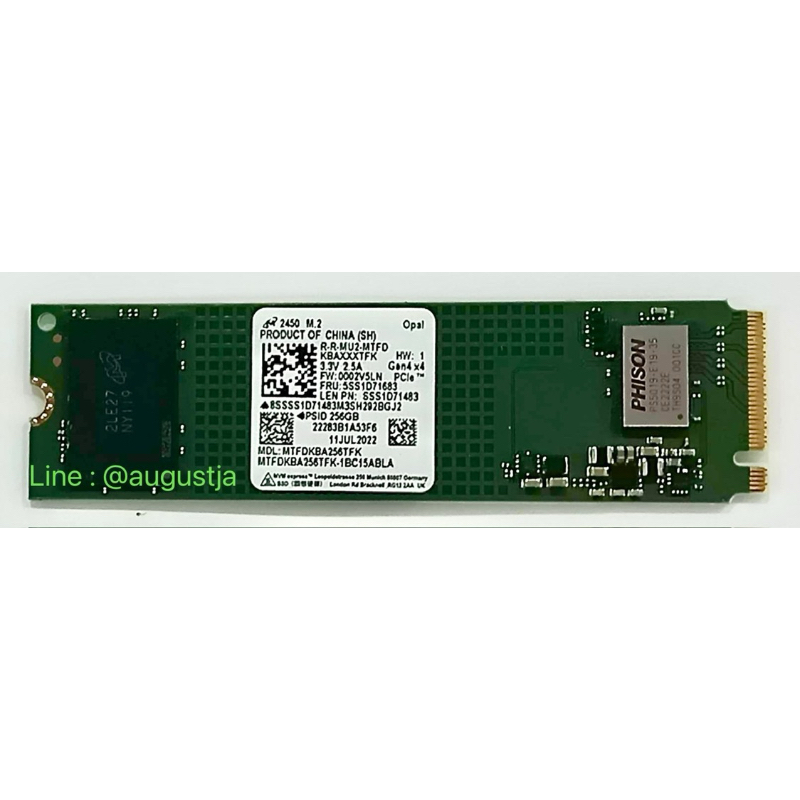 ประกันร้าน 1 ปี ฮาร์ดดิส เอสเอสดี เอ็มทู MICRON OPAL PCIe 4.0 NVMe ...