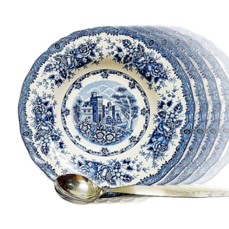 Nikko Plates Set ชุดจาน+ช้อนสไตล์อังกฤษ 5set | Shopee Thailand