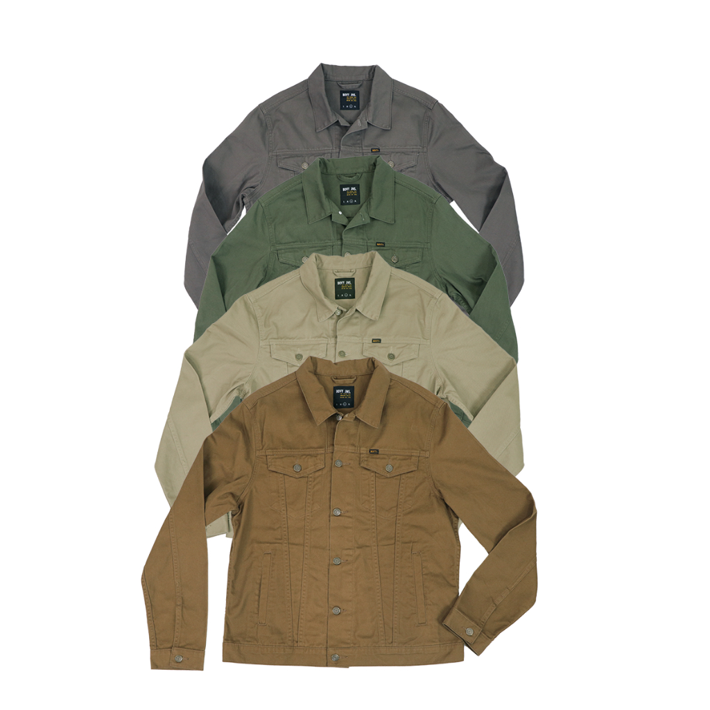 ิBOVY X JACKET-PREMIUMCOTTON -เสื้อแจ็คเก็ตผ้าพรีเมี่ยมคอตตอลทวิล เขียว ...