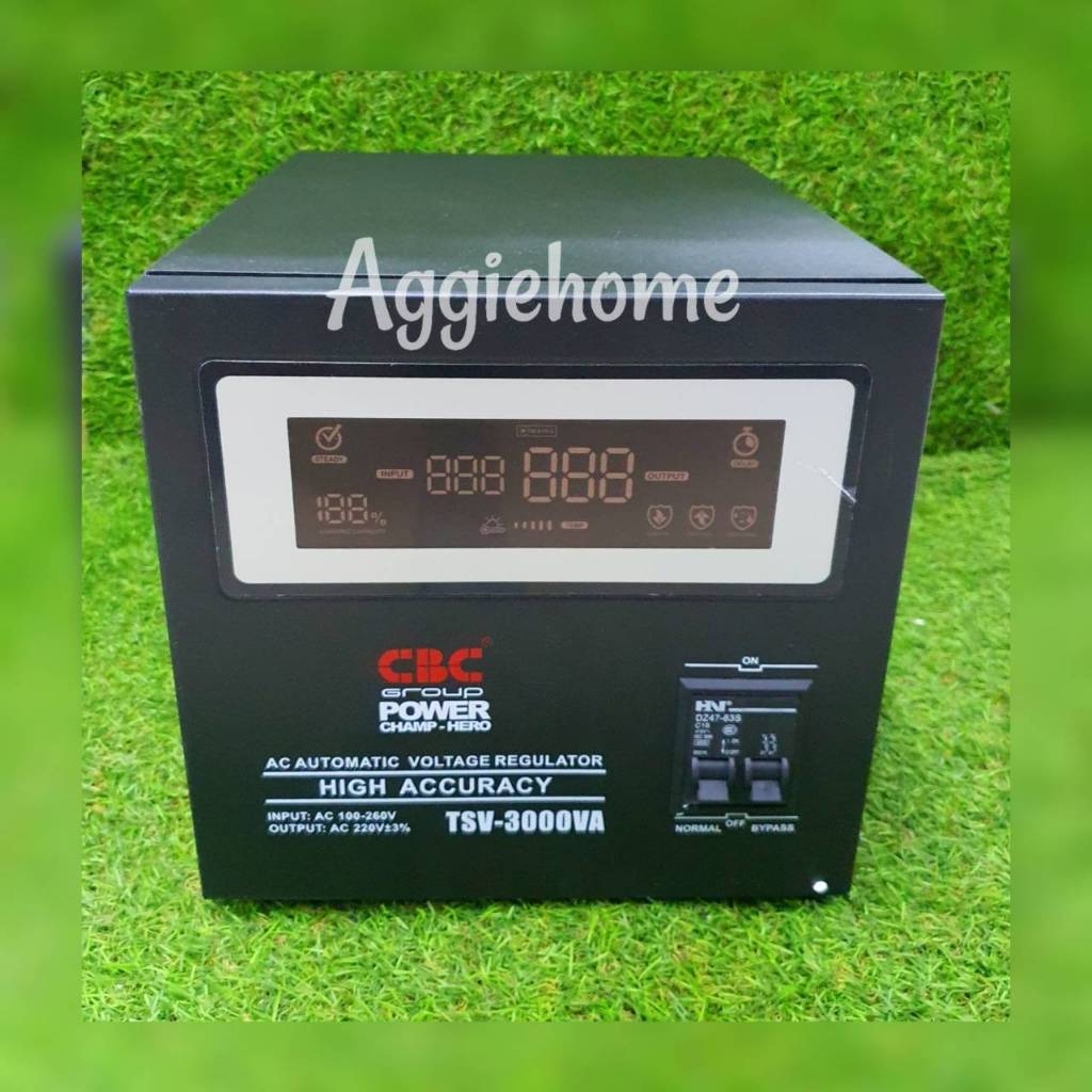 CBC เครื่องปรับแรงดันไฟฟ้า รุ่น TSV-3KVA หน้าจอ LED แรงดันไฟเข้า 100-260 โวลล์ หม้อเพิ่มไฟ ...