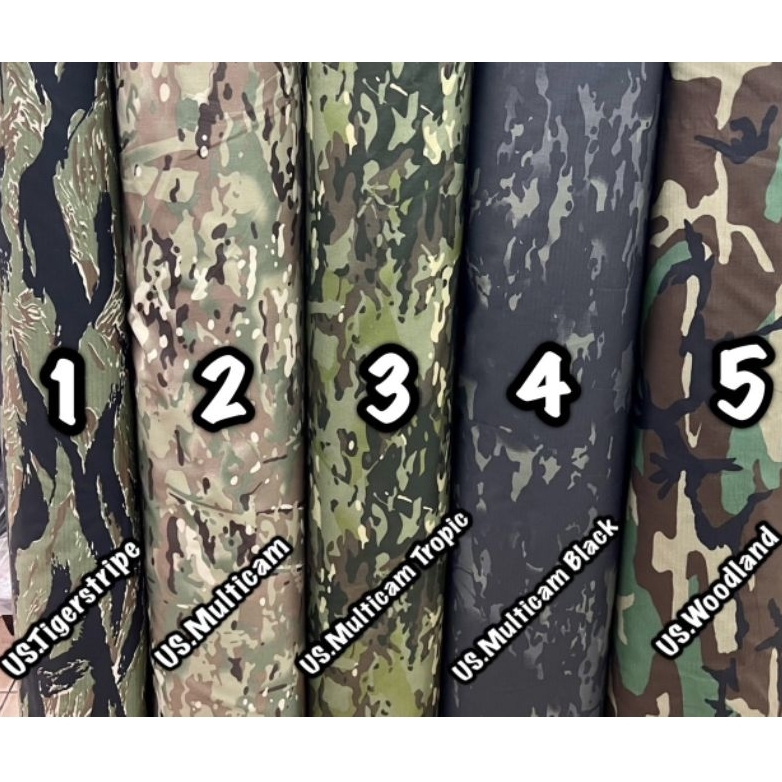 ผ้ากันลมU.S. MULTICAM WOODLAND TROPIC U.S.MARINE TIGER STRIPE R.U ...
