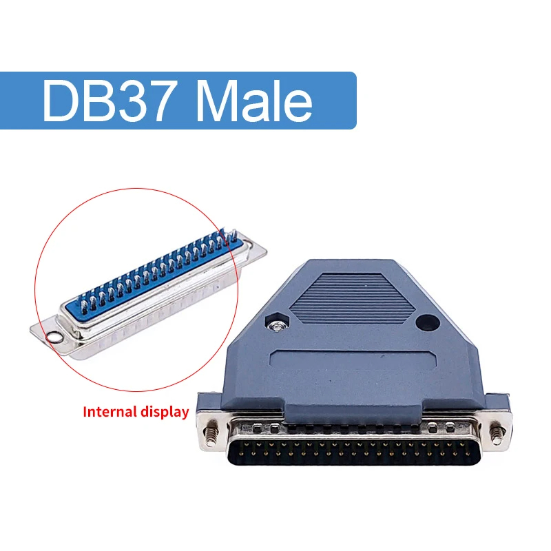 DB37 serial Parallel Port data cable connector ปลั๊ก 2 แถว D type 37pin ...