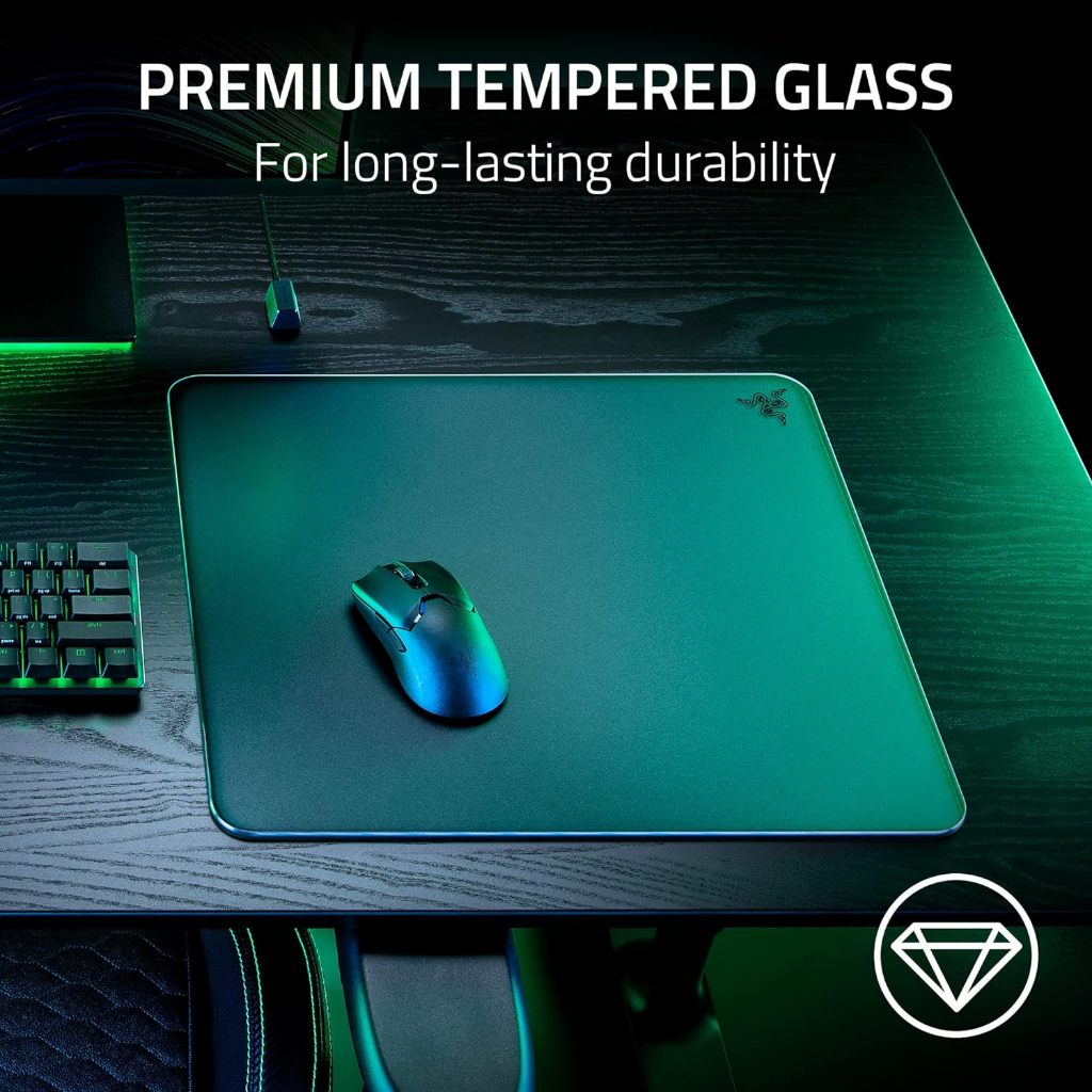 แผ่นรองเม้าส์กระจก RAZER ATLAS TEMPERED GLASS MOUSE PAD (BLACK) (450 x ...