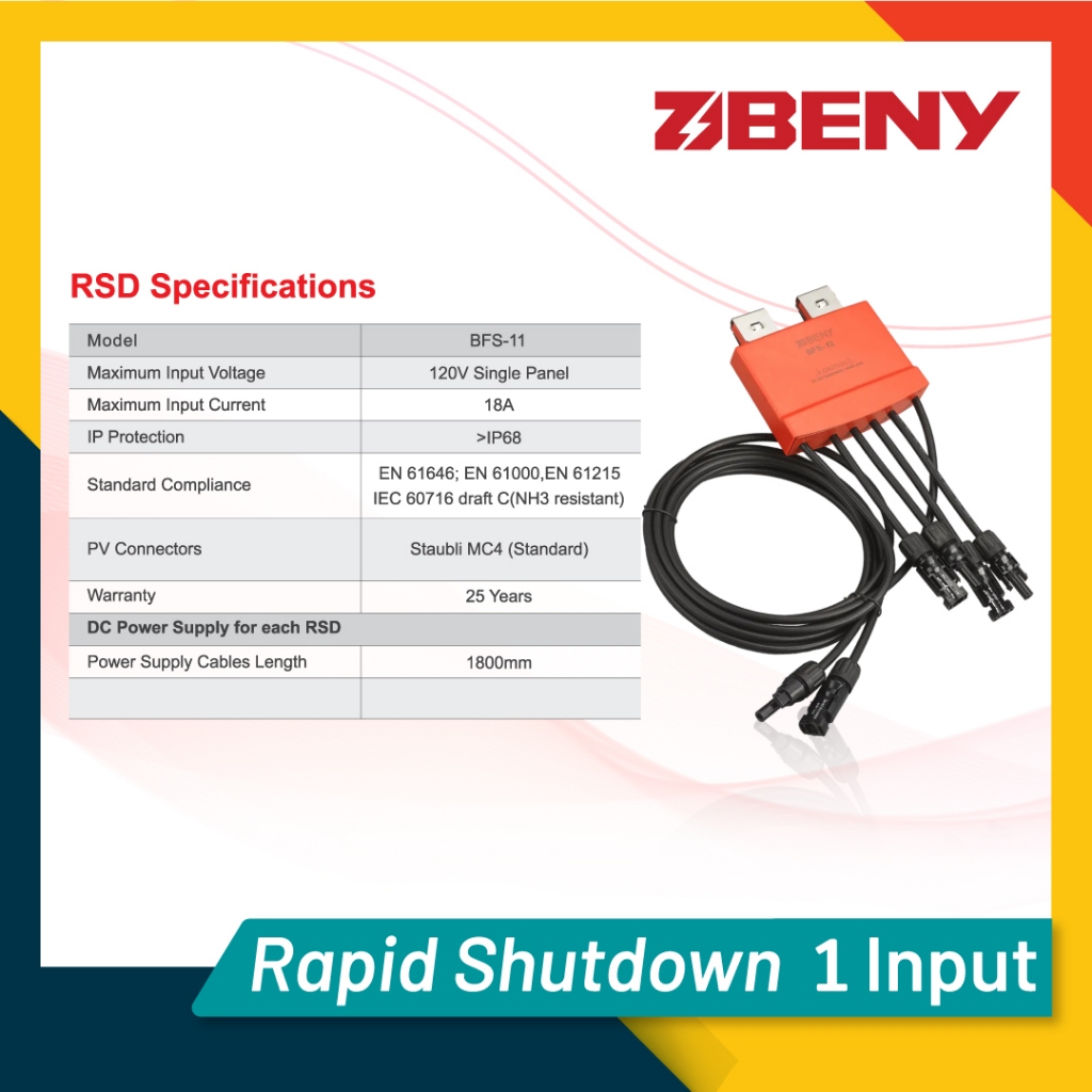 ระบบหยุดการทำงานโซลาร์เซลล์ Rapid shutdown Beny | Shopee Thailand