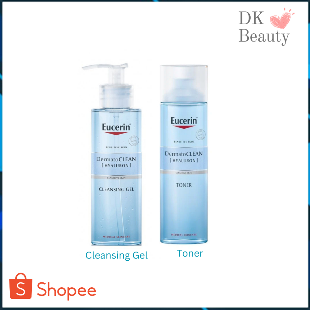 Eucerin DermatoCLEAN [Hyaluron] Cleansing Gel / Toner | Shopee Thailand