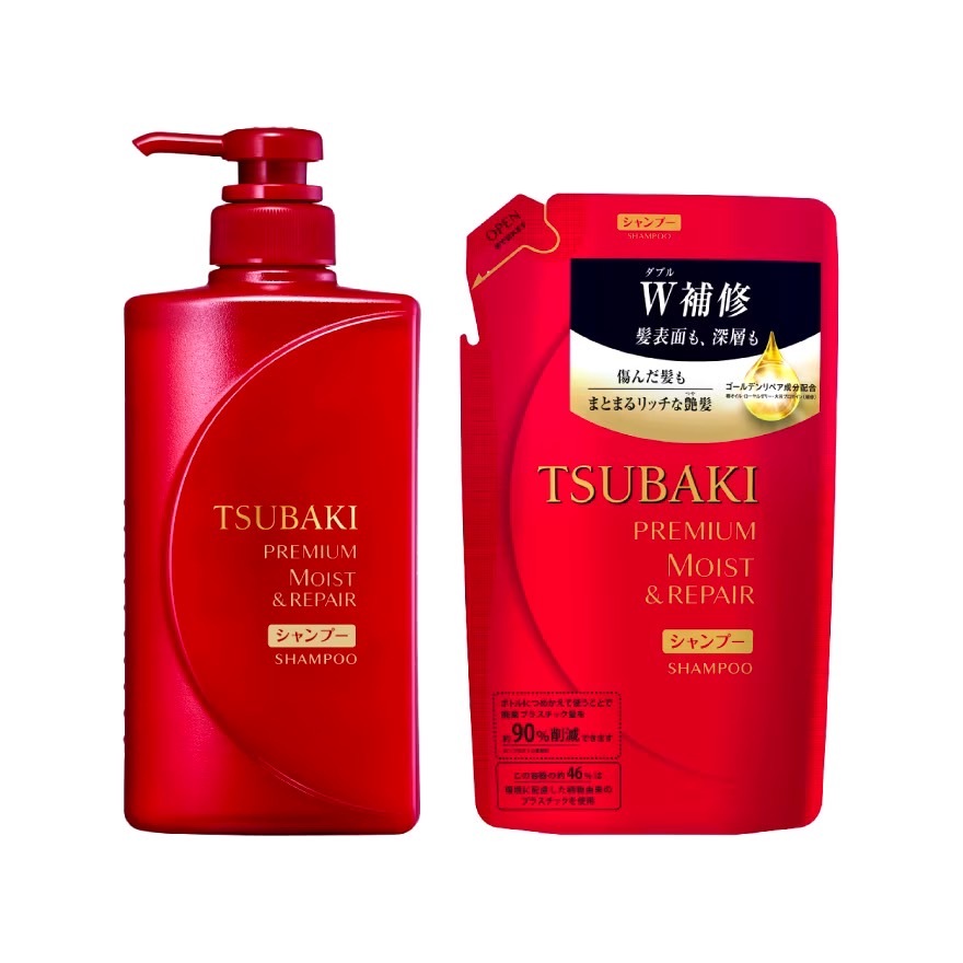 Tsubaki ซึบากิ แชมพู พรีเมี่ยม (มอยส์ / วอลลุ่ม) แอนด์ รีแพร์ 490 มล. ...