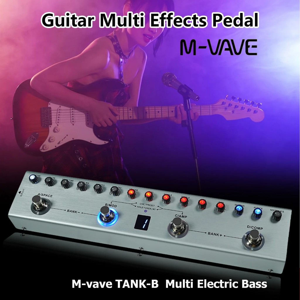 tankb มัลติเอฟเฟค Multieffectn mvave Tank B เอฟเฟคกีตาร์เบส | Shopee ...