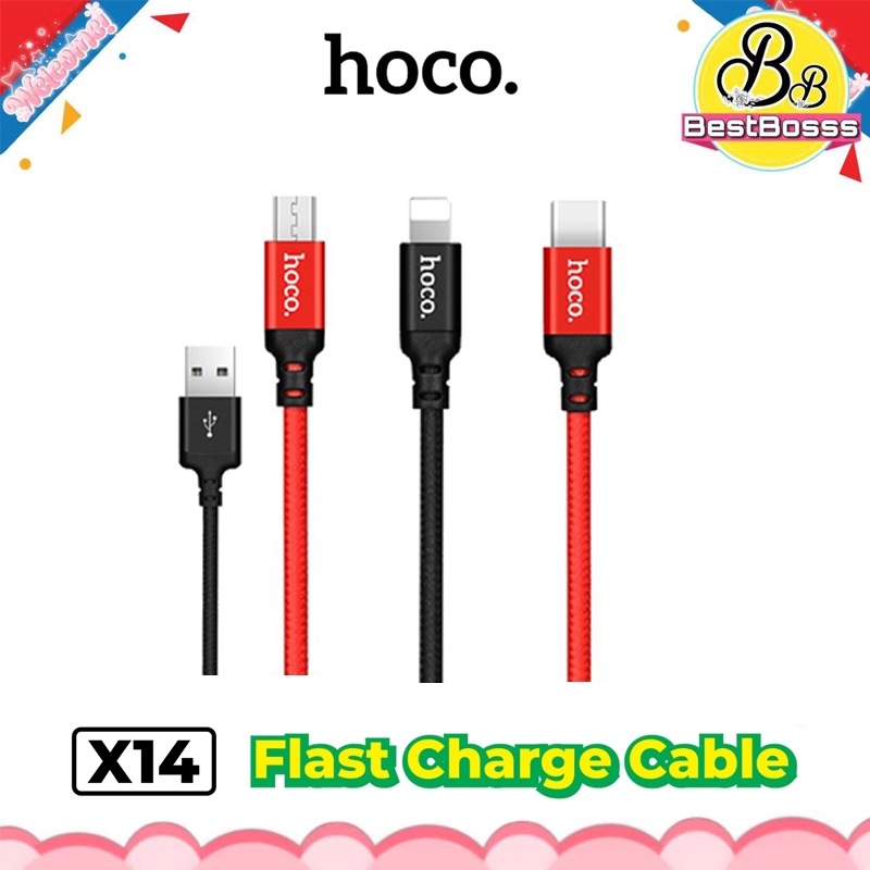 Hoco X14 สายชาร์จ ชาร์จเร็ว ยาว1/2เมตร Time speed charging cable ยาว 1 ...