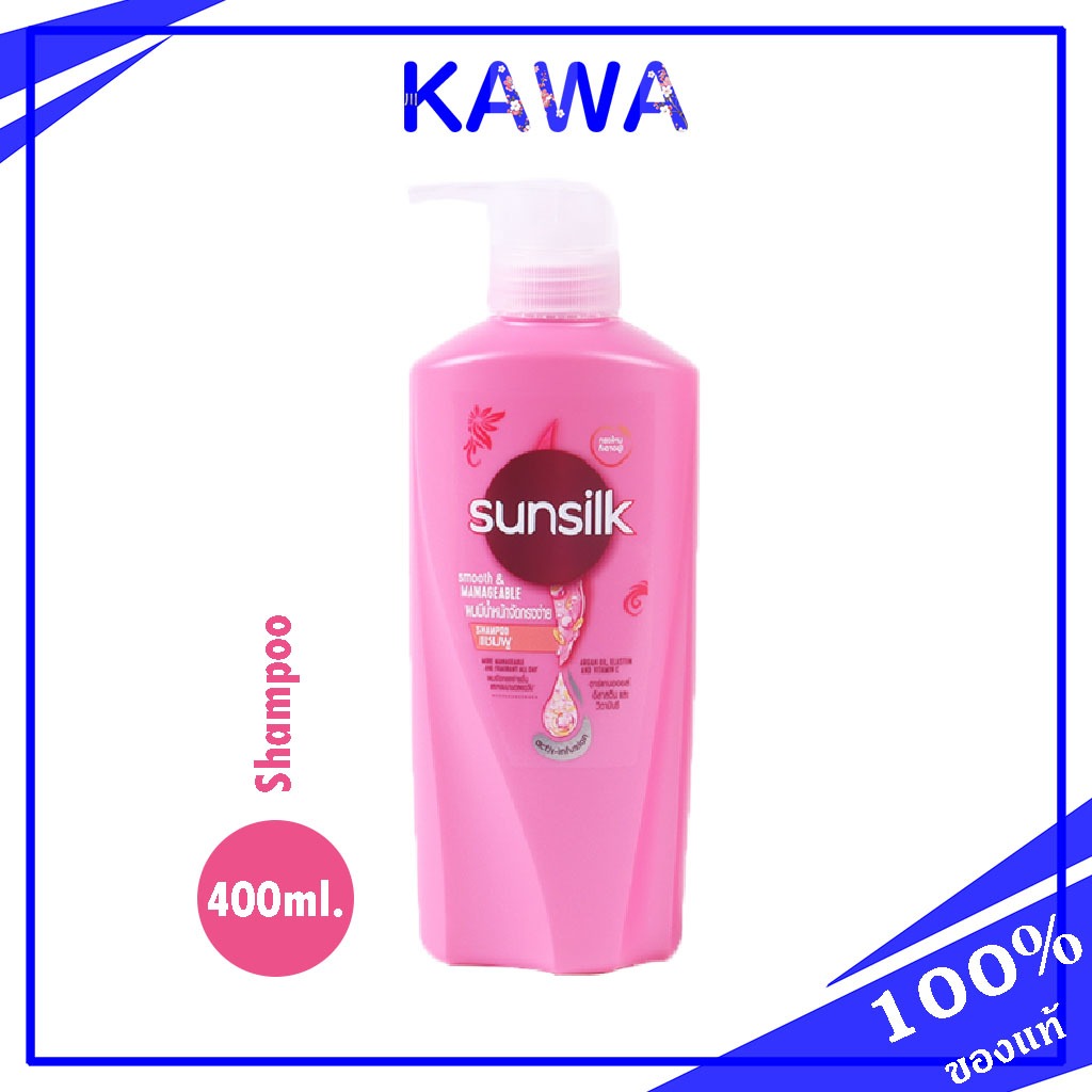 Sunsilk Shampoo 400 ml /Smooth & Manageable ซันซิล แชมพู สูตรผมมี ...