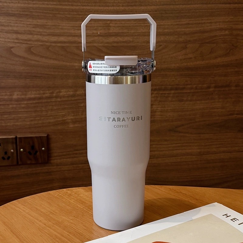 แก้วเก็บอุณหภูมิ SITARAYURI ขนาด 600 900 1200 ML แถมยางรองแก้วและสติกเก ...