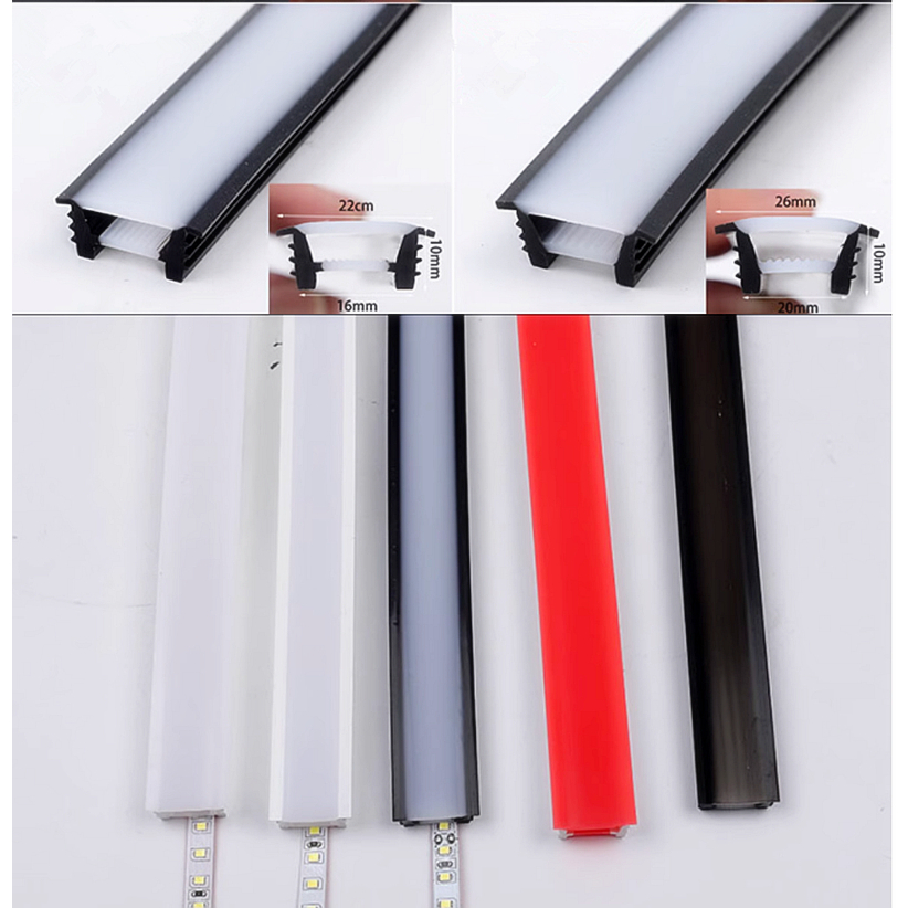 แบ่งขายเป็นเมตร/ ราคาต่อ1เมตร Silicone Channel Strip รางซิลิโคน แบบฝัง ...