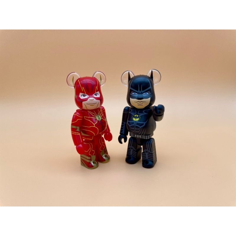 (ของแท้) คู่ BE@RBRICK 100% Series 47 Hero & Secret Hero: Flash ...