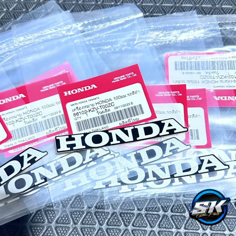 สติกเกอร์ HONDA 100mm T2 แท้ศูนย์ใช้ได้กับรถมอไซค์ทุกสี แท้เบิกศูนย์100 ...