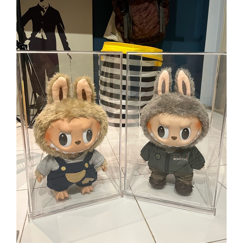 พร้อมส่ง - กล่องอะคริลิค ฐานใส ขนาด 28*22 สูง 40 เซน กล่องใส่ Labubu รุ่นสูง 38 cm กล่องครอบ ...