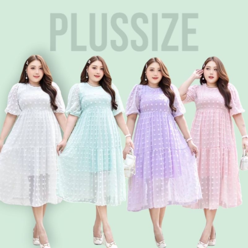 เสื้อผ้าสาวอวบ ผ้าชีฟอง สีพาสเทล สวย หวาน น่ารักมากๆ จ้า SizeXL-6XL (621 B) | Shopee Thailand
