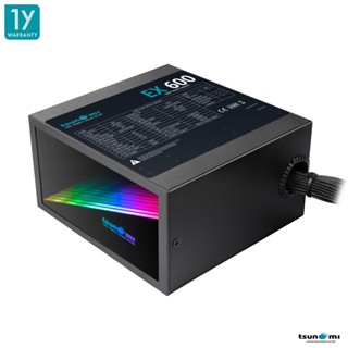 อุปกรณ์จ่ายไฟ Tsunami EX600 DeepSpace Version 600W Power Supply รับ ...