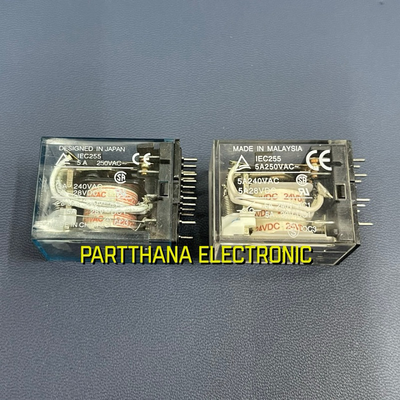 RELAY MY4 ขาแหลมลงปริ้น 24VDC 220VAC พร้อมส่งในไทย | Shopee Thailand