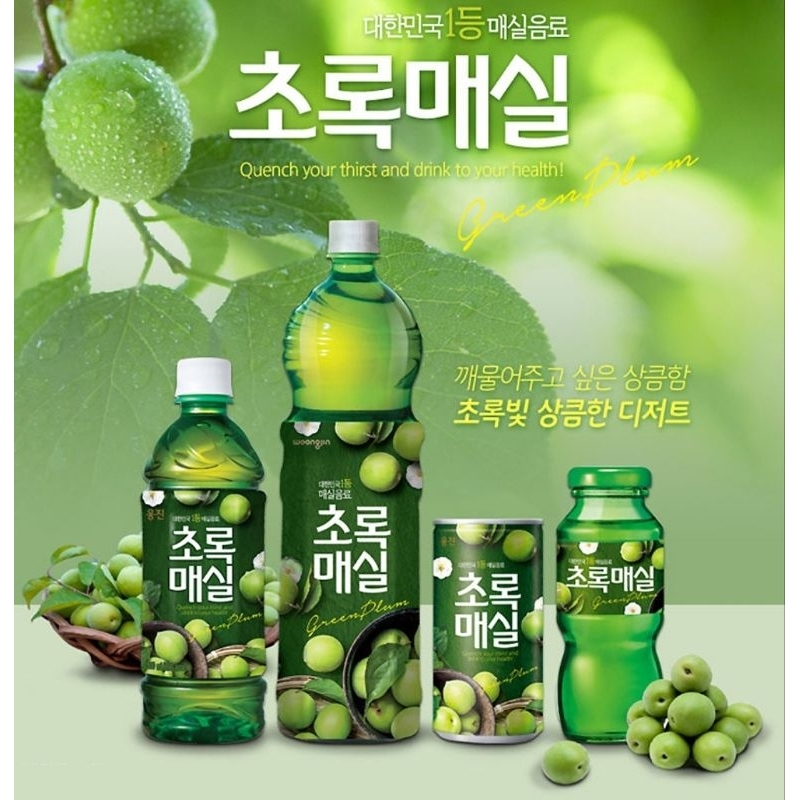 พร้อมส่ง 초록매실 น้ำบ๊วยเกาหลี Woongjin Green Plum 180, 500ml | Shopee ...