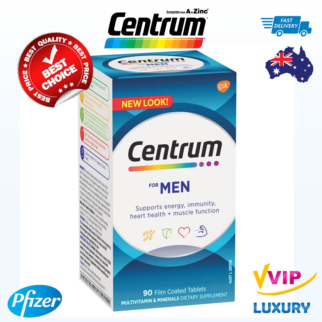 วิตามินรวมสำหรับผู้ชาย 90 เม็ด centrum Multivitamin for Men exp06/2026 ...