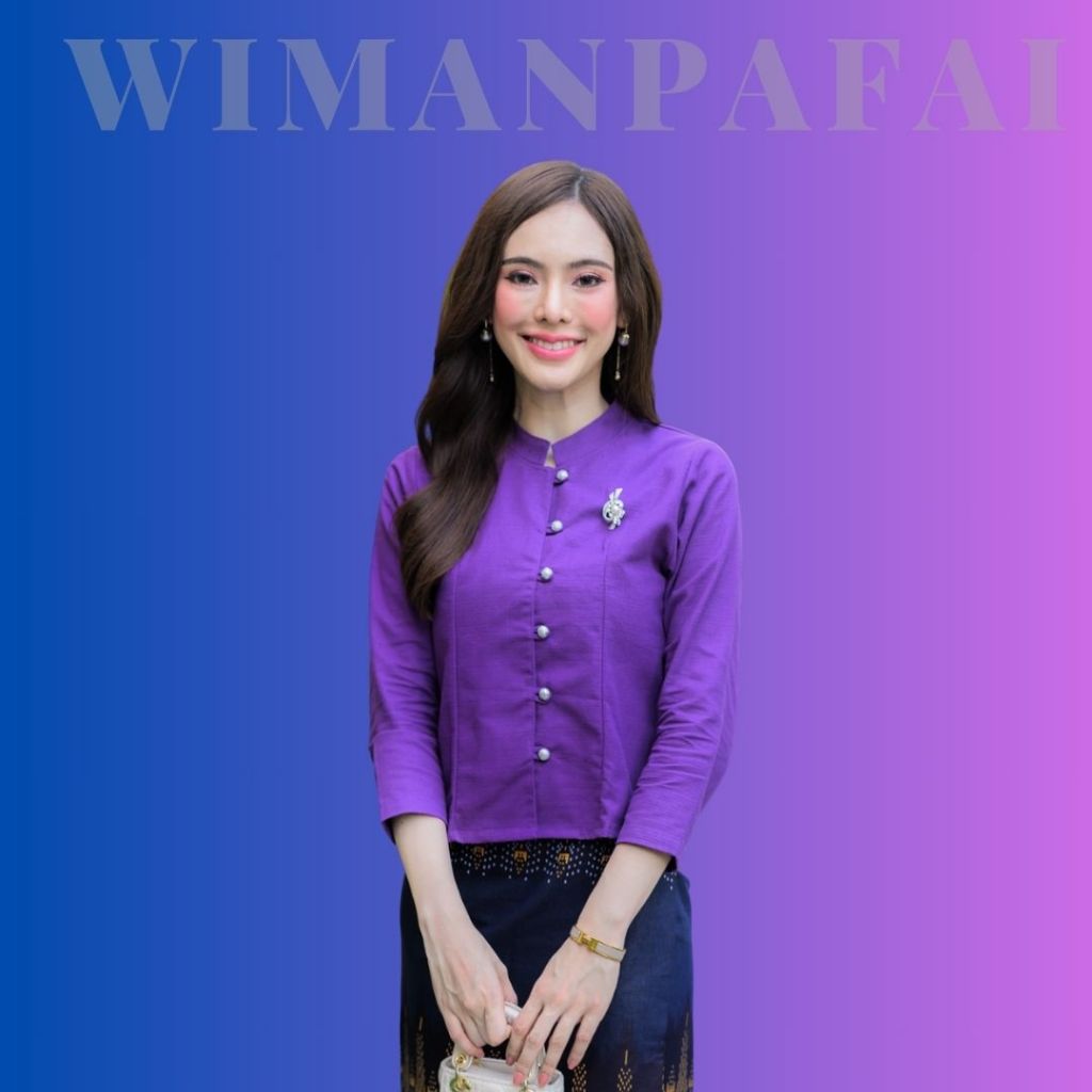 เสื้อผ้าฝ้ายพื้นเมืองหญิง โทนสีม่วง | Shopee Thailand