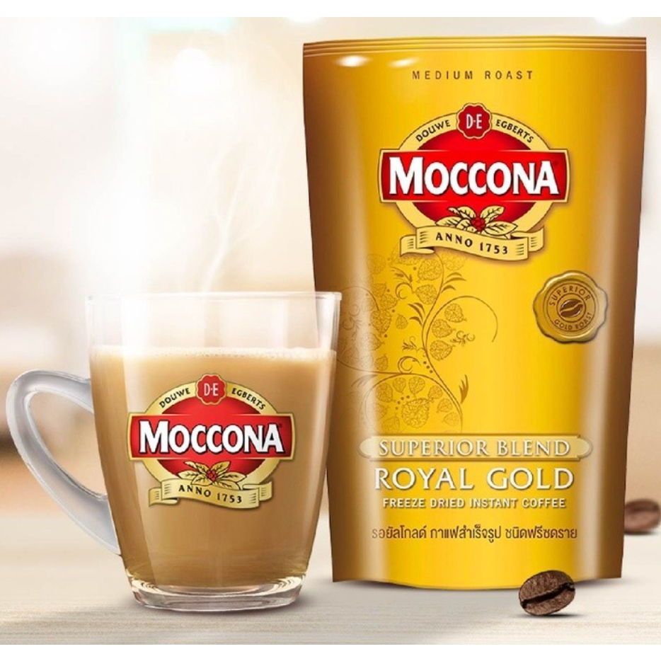 120 กรัม Moccona Royal Gold Instant Coffee กาแฟ มอคโคน่า รอยัล โกลด์ ...