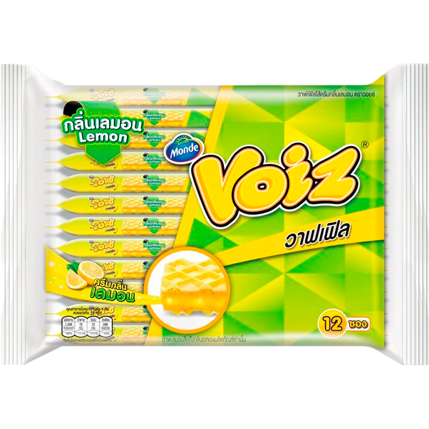 ขนม Voiz Cracker วอยซ์ แครกเกอร์สอดไส้ครีม (รสช็อกโกแลต/สตรอเบอร์รี่/นม ...