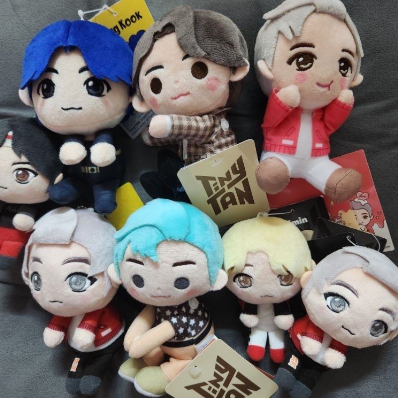 ตุ๊กตาพวงกุญแจไอดอลวง BTS - TinyTAN Dynamite Stick Together Plush Mascot Keychain ลิขสิทธิ์แท้ ...