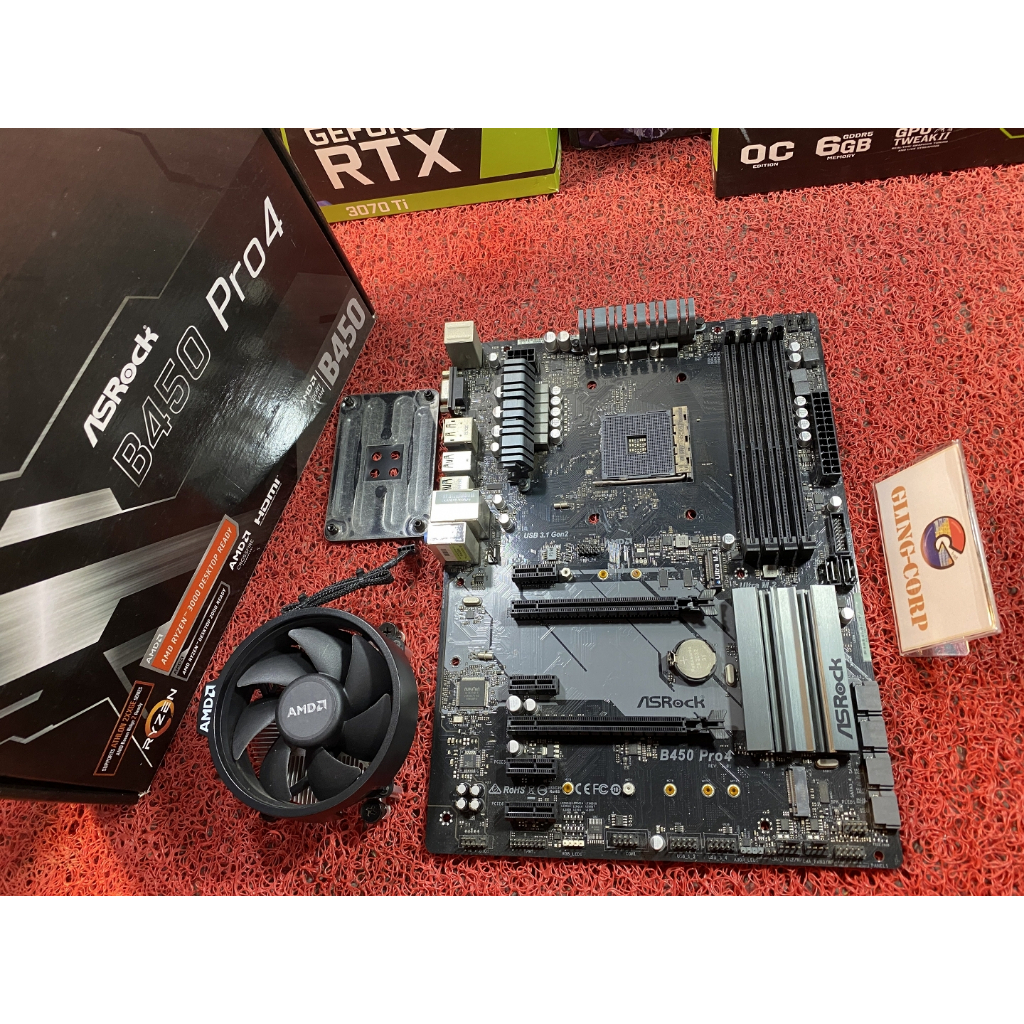 AM4 MAINBOARD ASROCK 400S RAM 4 SLOT - หลายรุ่น / B450 / | Shopee Thailand