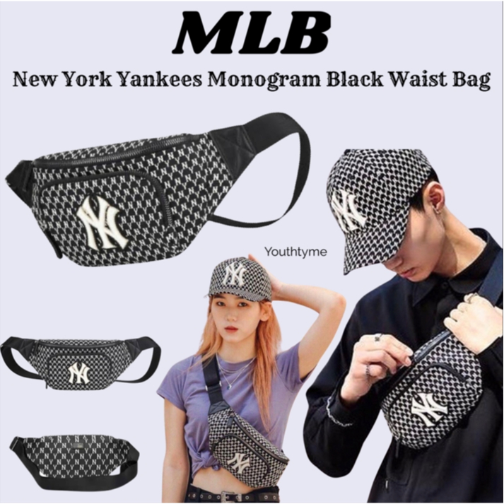 พร้อมส่ง!! MBL New Yankees Monogram Balck Waist Bag ของแท้100% | Shopee ...