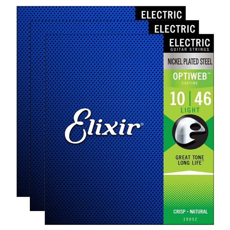 Elixir 19052 สายกีตาร์ไฟฟ้า Optiweb 10-46 | Shopee Thailand
