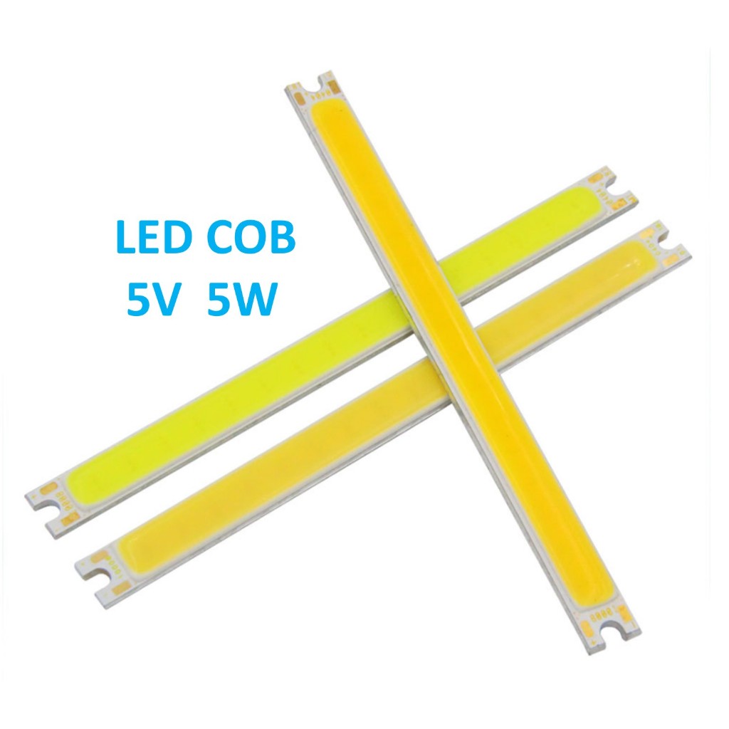 หลอดไฟ LED ไฟ ขนาด 100x8mm 5W COB 5V เล็กประหยัดไฟสว่างมาก ขนาดเล็กแสงสว่างจ้า ทำ DIY ไฟฟ้าโซล่า ...