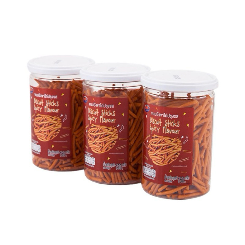 ขนมปังขาไก่ ปรุงรส 150g x3กระป๋อง เอ็มแอนด์เค M&K ขาไก่ | Shopee Thailand