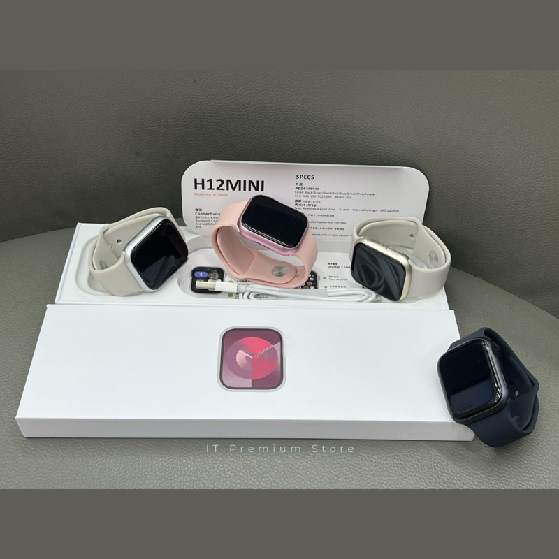 H12 mini จอAMOLED ขนาด41mm. ความจำ4กิ๊ก ตั้งวอลรูปหน้าตัวเองได้ ของแถม ...