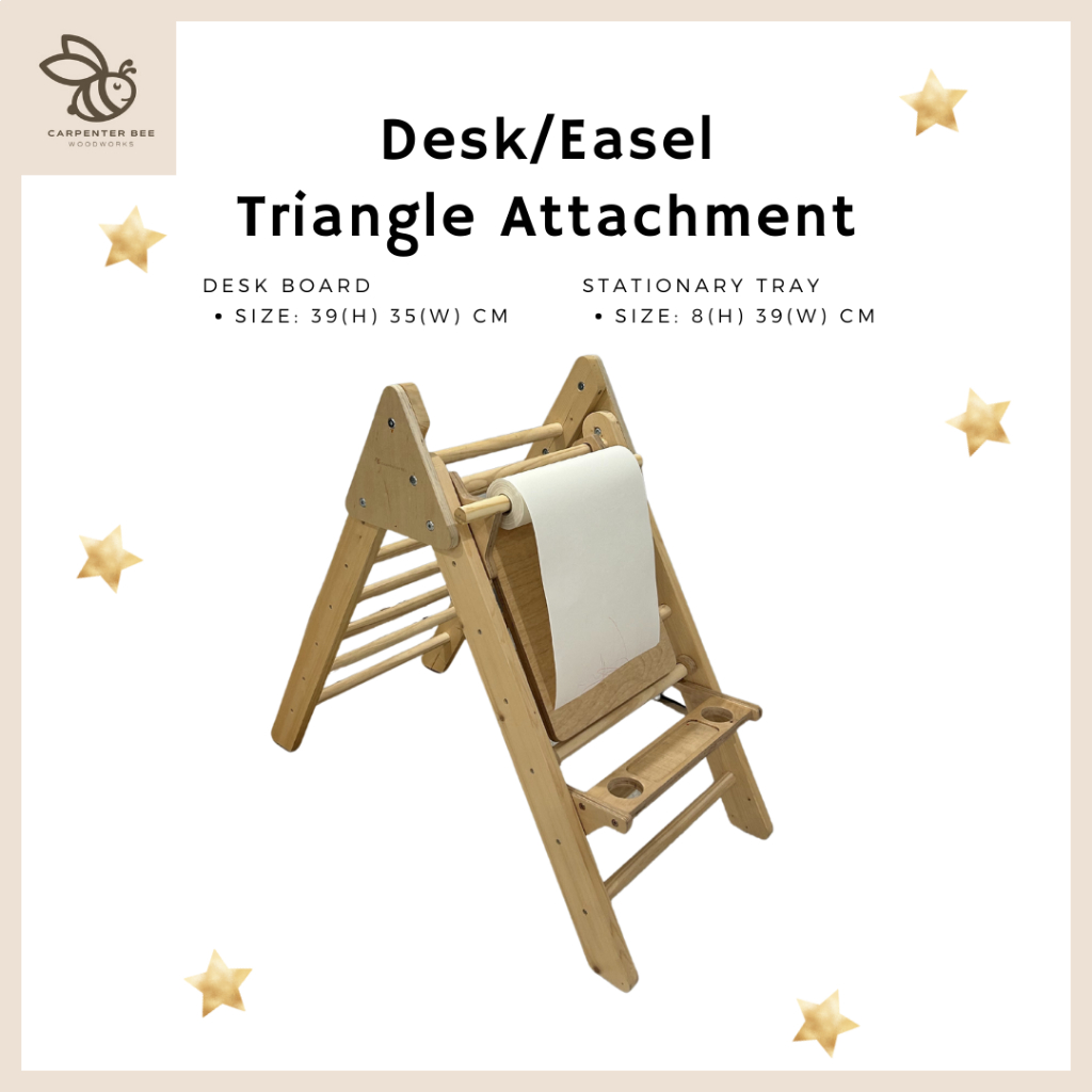 Montessori Desk/Easel/ kids Drawing rack โต๊ะ กระดานวาดรูป เสริม ปรับ ...