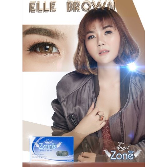 คอนแทคเลนส์ Angel zone รุ่น Elle Gray Brown 14.5 คอนแทคเลนส์ Angelzone | Shopee Thailand