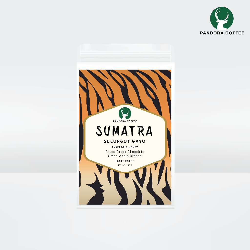 Pandora Coffee เมล็ดกาแฟ Sumatra Sesongot Gayo คั่วอ่อน Light Roast 200 ...