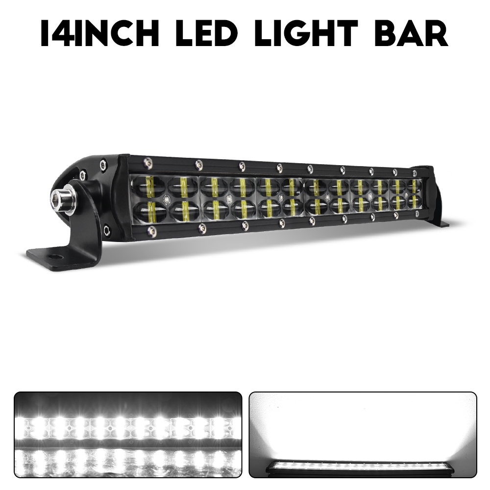 HL 2 แถว 12V 24V 14 "22" 32 "42" 52 "นิ้วLED Light Barจุดน้ำท่วมLed Bar ...