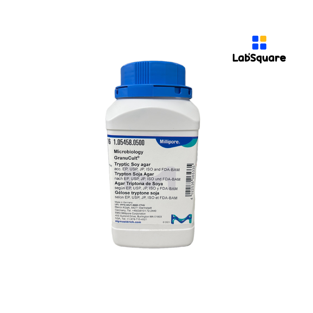Tryptic Soy Agar (TSA) 500g. #105458 ยี่ห้อ Merck อาหารสำหรับเพาะเลี้ยง ...