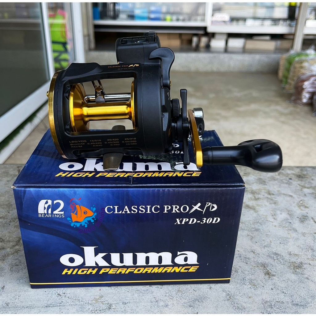 OKUMA CLASSIC PRO XP 302L รอกเบทหมุนขวา มีตัวเกลี่ยสายใช้งานง่าย ...