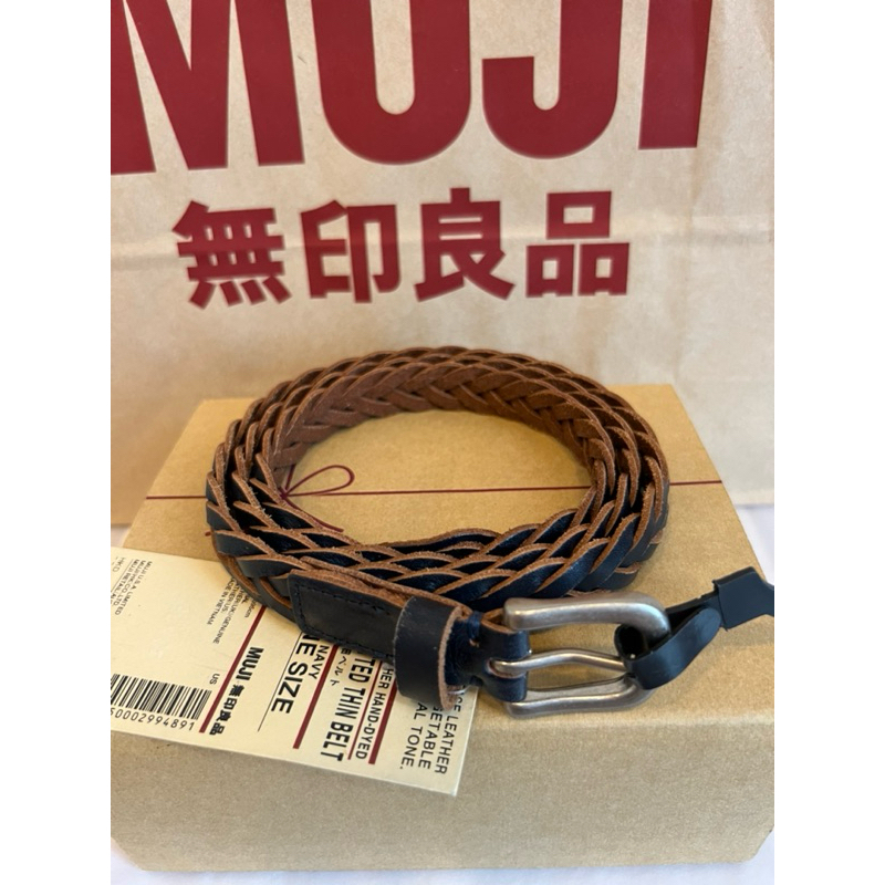 MUJI💯แท้ใหม่📍เข็มขัดหนังแท้ราคาป้าย1,390สวยมากค่ะบอกเลย | Shopee Thailand